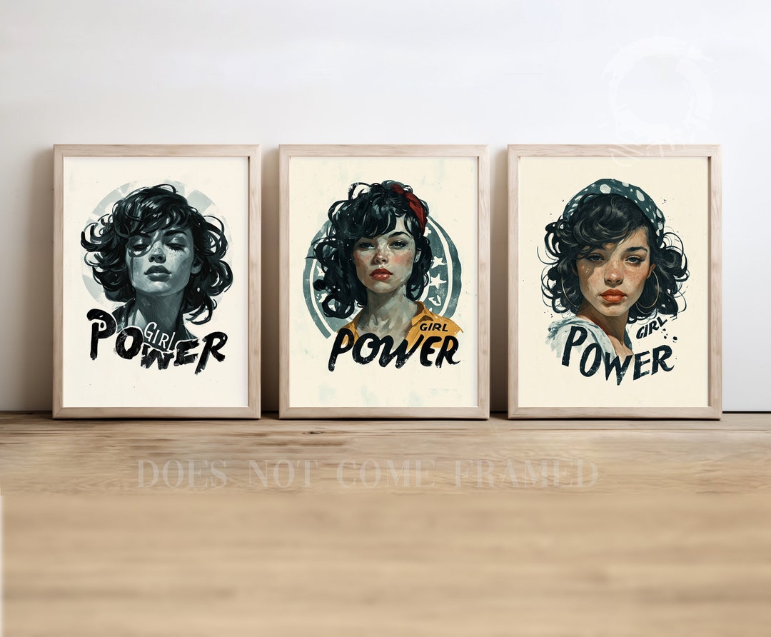 Girl Power, Black American Woman, Set of 3 Poster Prints, Wall Décor - Etsy