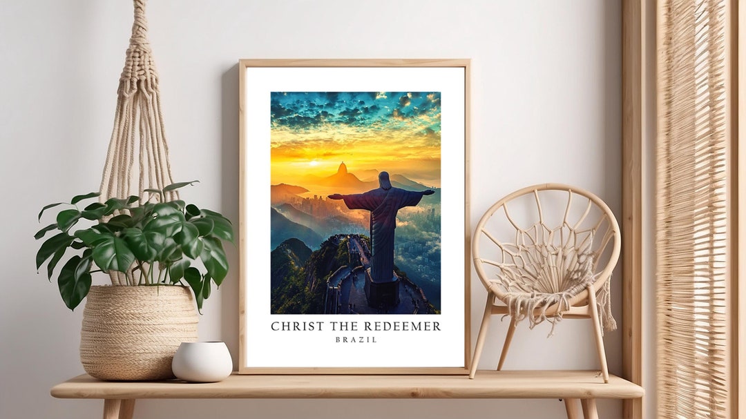 Christ the Redeemer, Brazil, Travel Poster, Art Print, Wall Décor - Etsy