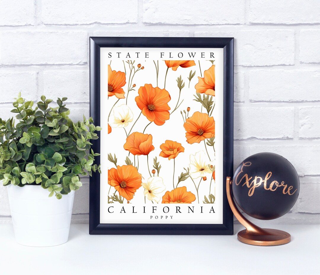 Poppy, California State Flower, Poster Print, Wall Décor - Etsy