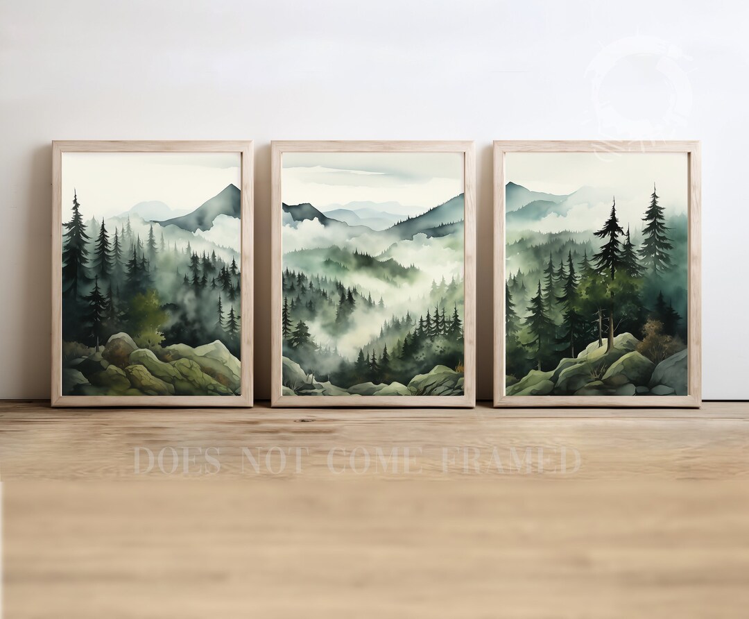 Sage Forest, Set of 3 Poster Prints, Wall Art Home Décor - Etsy