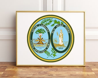 Seal of the State of South Carolina United States Seals Poster Art ...