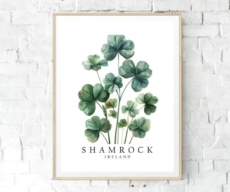 Shamrock, Ireland National Flower, Poster Print, Wall Home Décor - Etsy