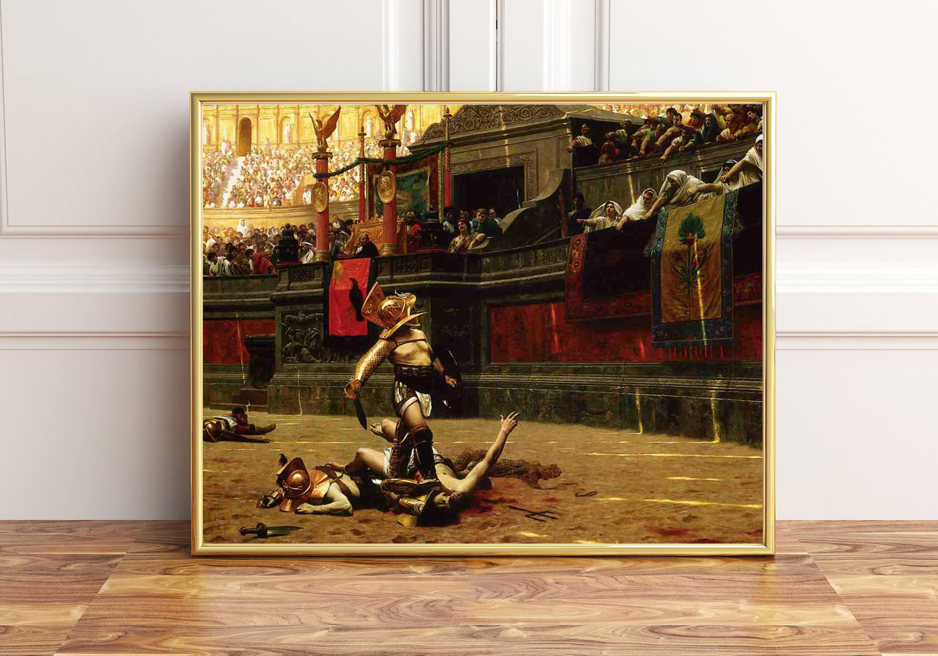 Pollice Verso Turned Thumb Poster Print Painting Wall Art - Etsy