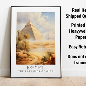 The Pyramids of Giza in Egypt, Poster Print, Wall Art, Home Décor - Etsy