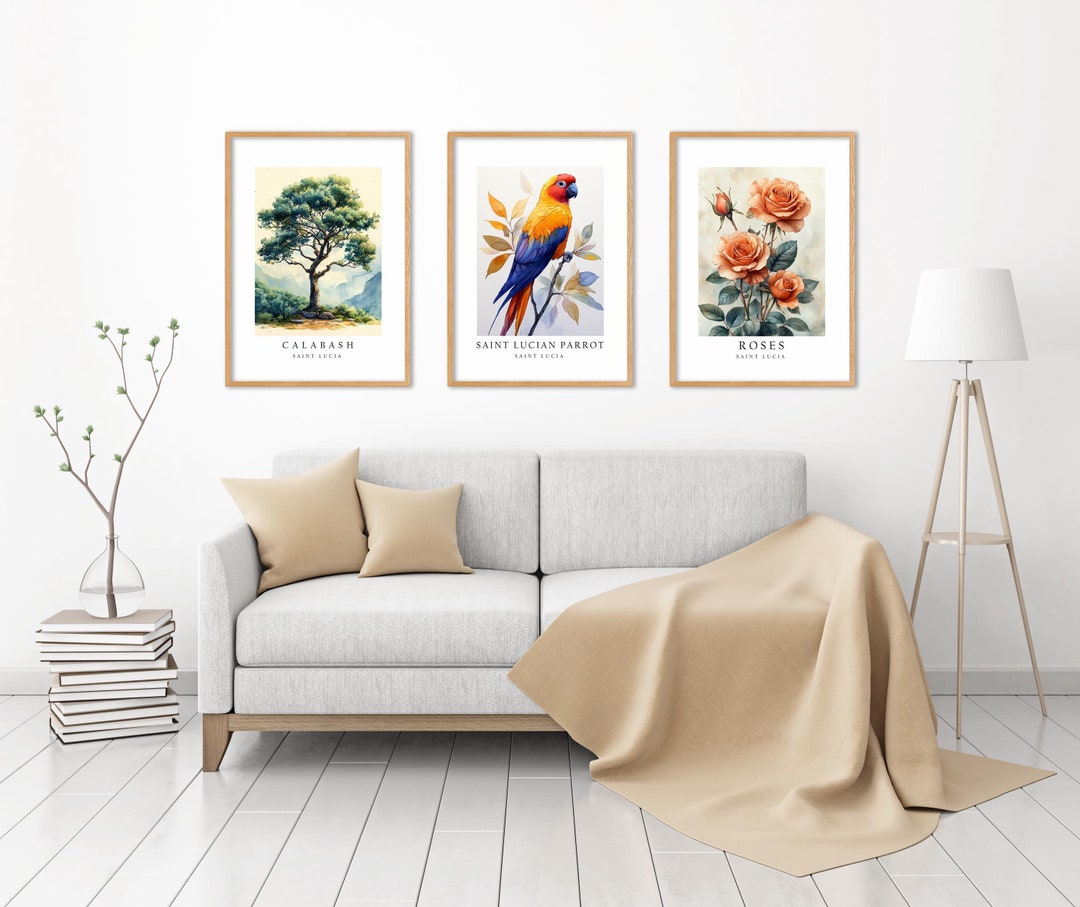 Saint Lucia National Symbols, the Saint Lucian Parrot, Roses Flower ...