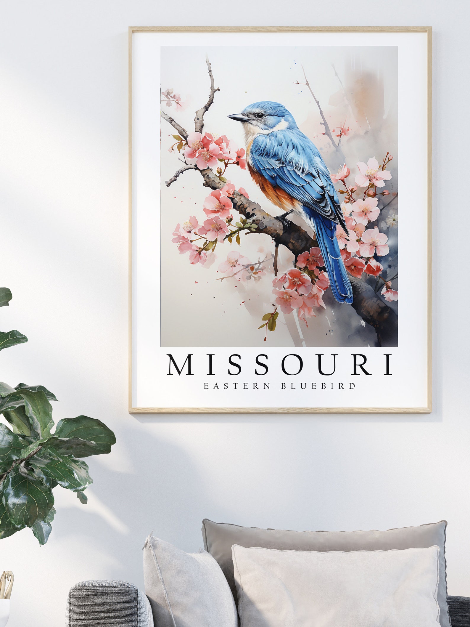 Eastern Bluebird, the State Bird of Missouri, Poster Print, Wall Décor ...