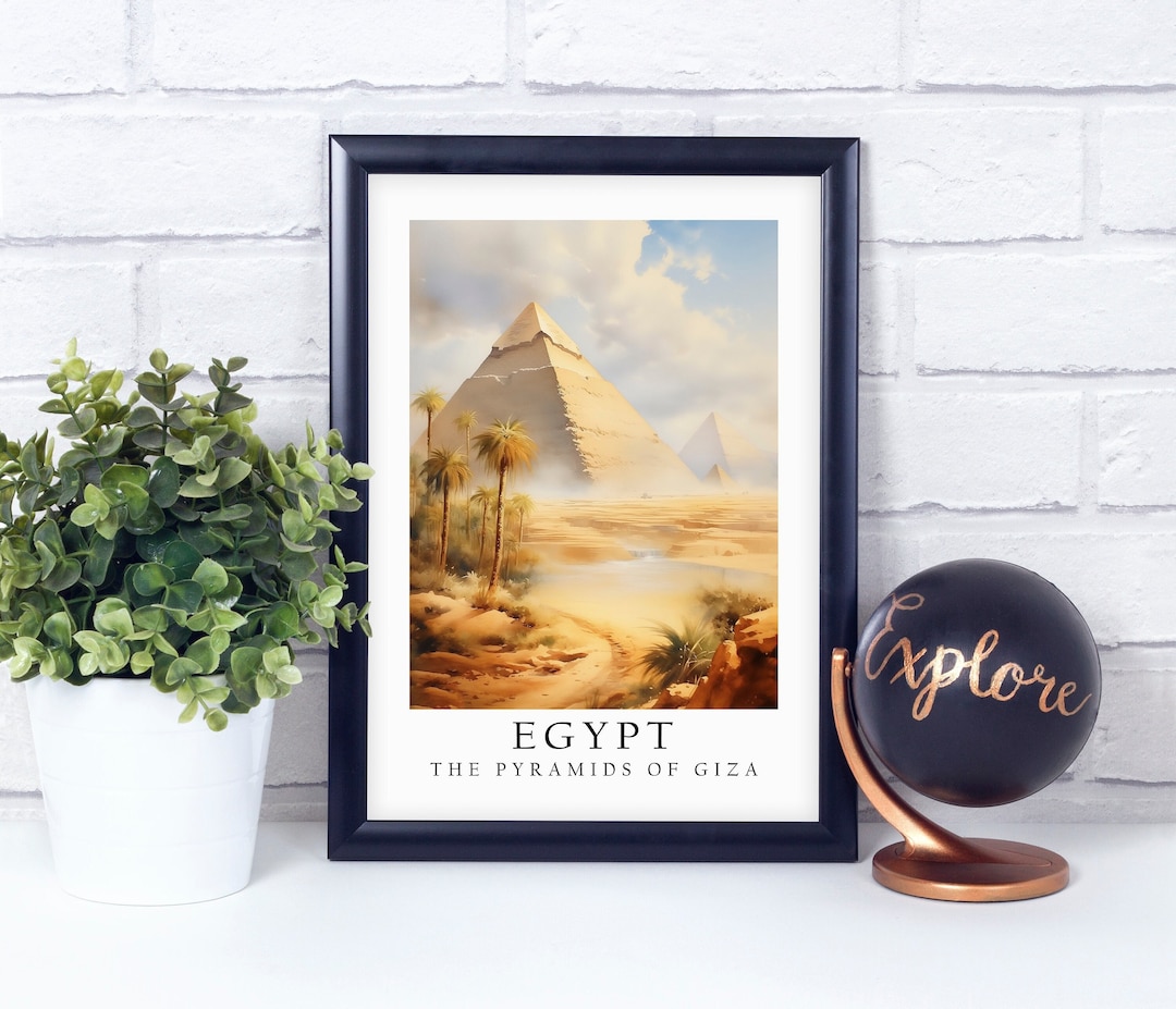 The Pyramids of Giza in Egypt, Poster Print, Wall Art, Home Décor - Etsy