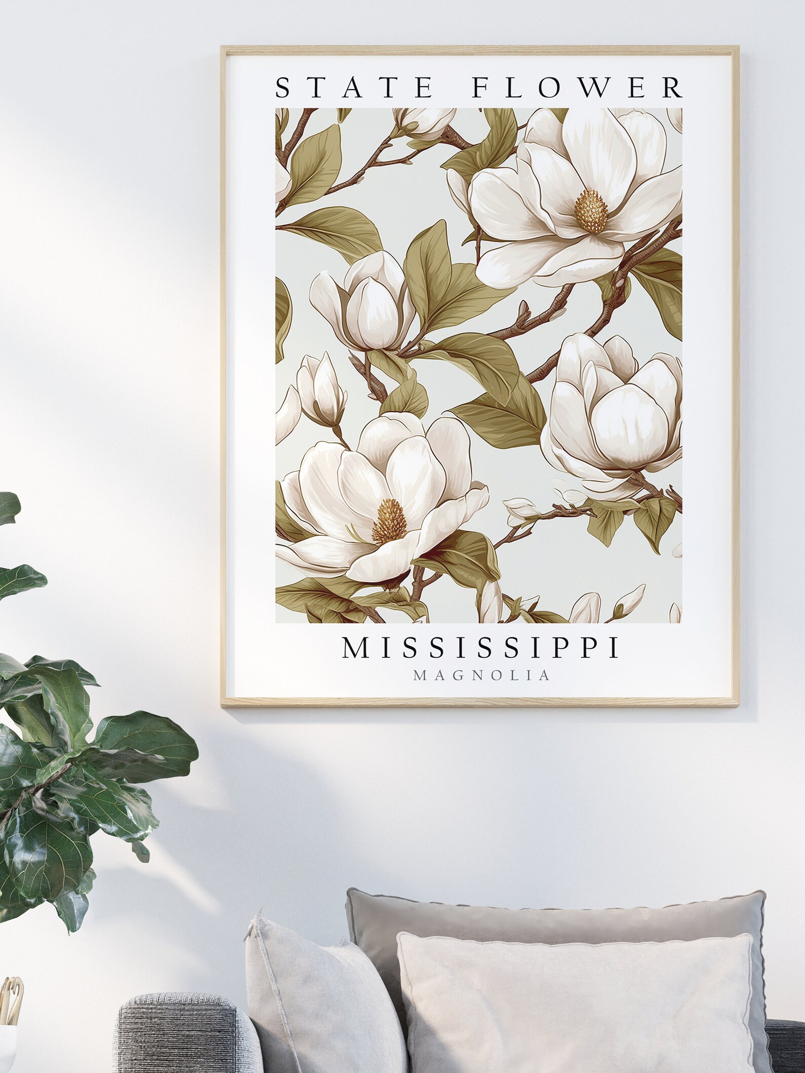 Magnolia, Mississippi State Flower, Poster Print, Wall Décor - Etsy