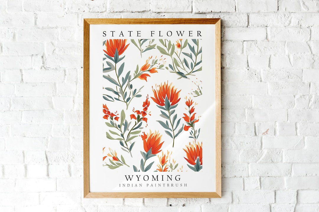 Indian Paintbrush, Wyoming State Flower, Poster Print, Wall Décor - Etsy