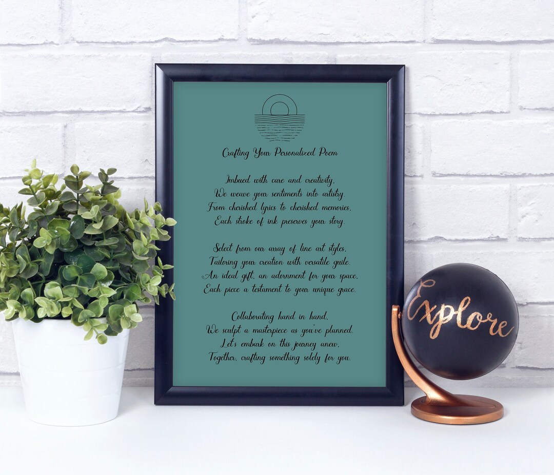 Customized Poem Wall Art, Personalized Text Art Gift, Quote Ideal Print ...