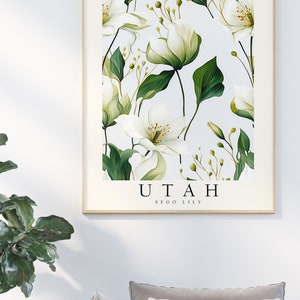 Sego Lily, Utah State Flower, Poster Print, Wall Décor - Etsy