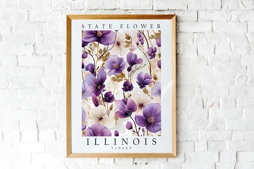 Violet, Illinois State Flower, Poster Print, Wall Décor - Etsy