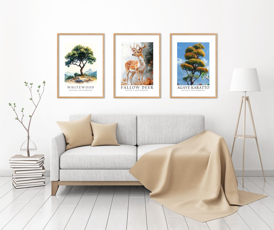 Antigua and Barbuda National Symbols, the Fallow Deer, Agave Karatto ...