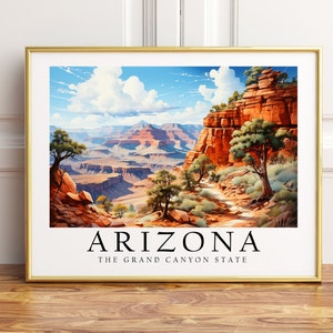 The Grand Canyon State, Arizona, Poster Print, Wall Art, Home Décor - Etsy