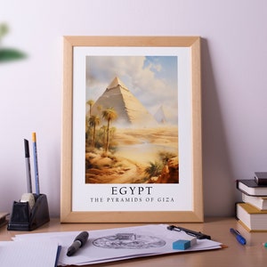 The Pyramids of Giza in Egypt, Poster Print, Wall Art, Home Décor - Etsy