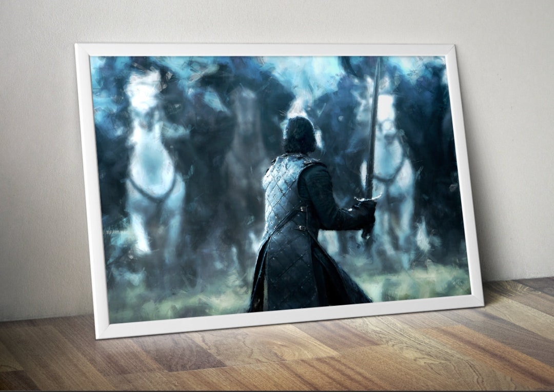 Jon Snow Poster, Game of Thrones, Battle of the Bastards, Print, Wall ...
