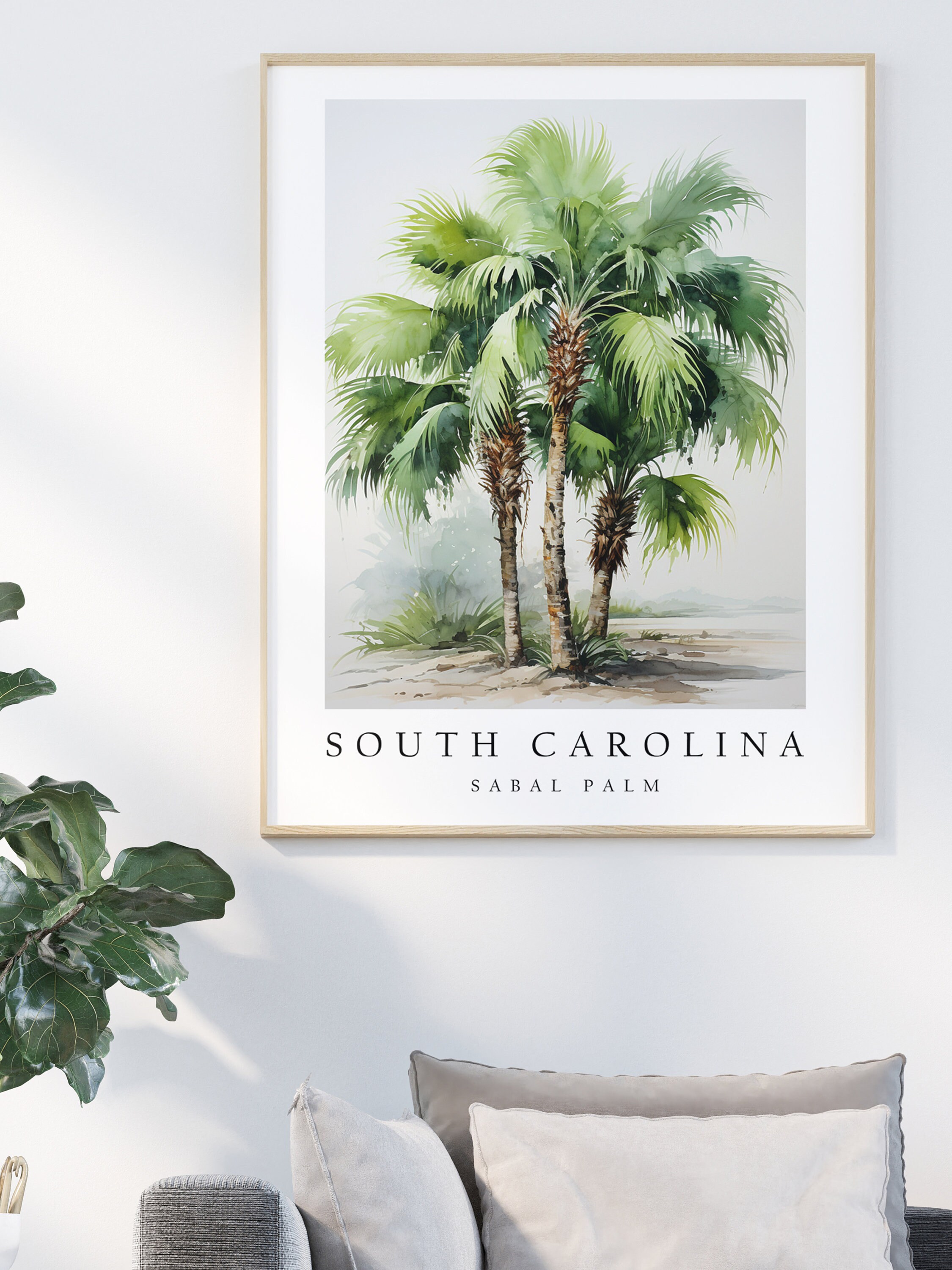 Sabal Palm, the State Tree of South Carolina, Poster Print, Wall Décor ...