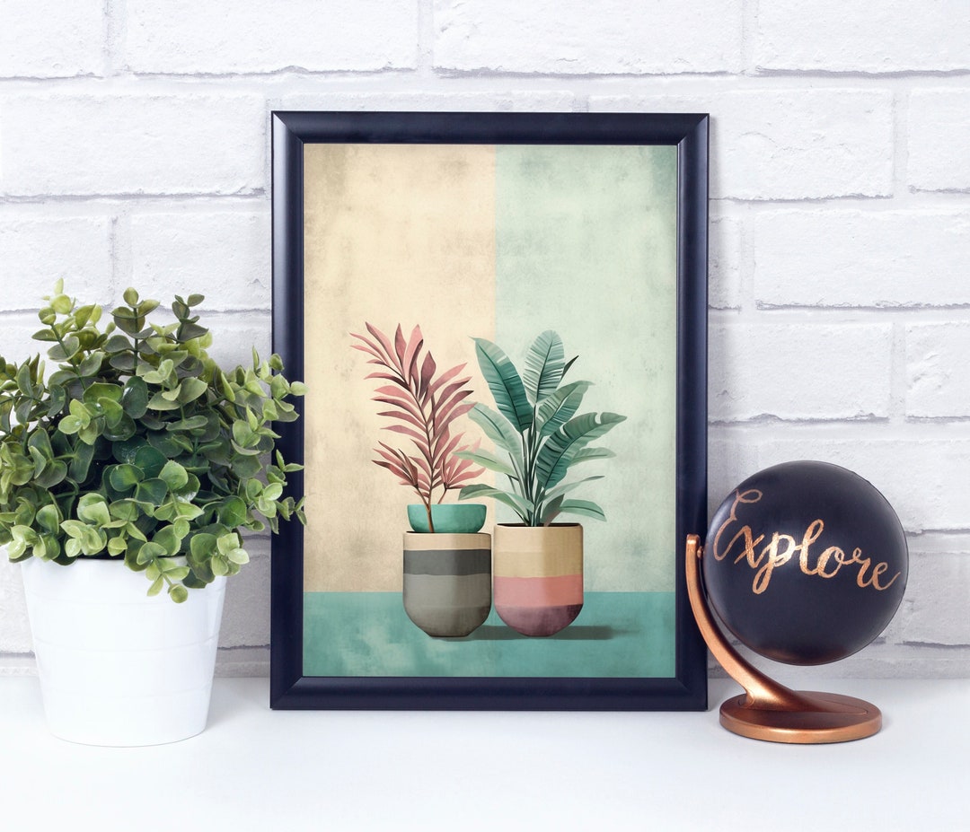 Botanical House Plant, Poster Print, Wall Décor - Etsy