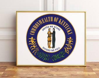 STATE OF KENTUCKY Seal Glossy Poster Picture Banner Print Photo - Etsy