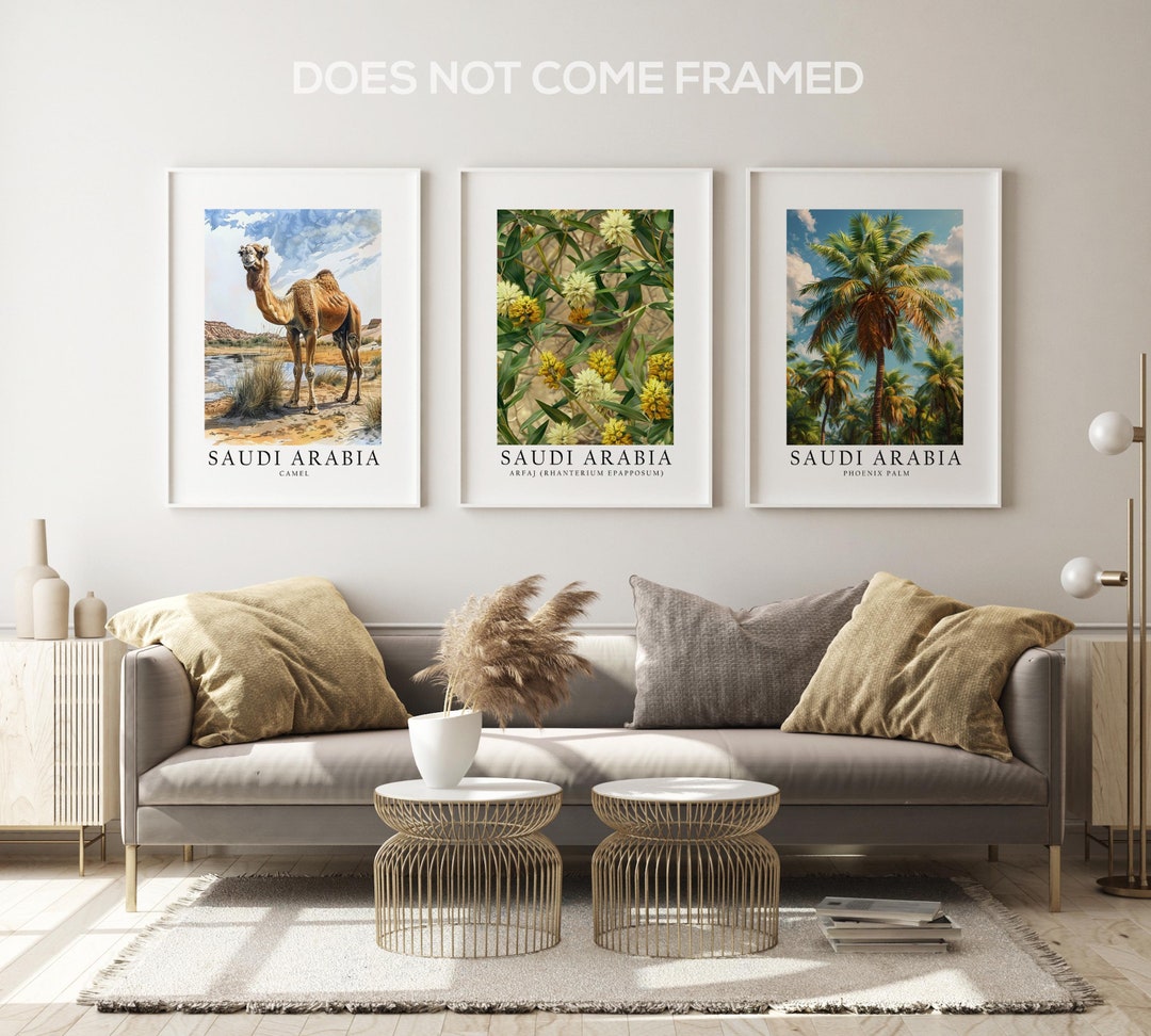 Saudi Arabia National Symbols, the Camel, Arfaj Flower, Phoenix Palm ...