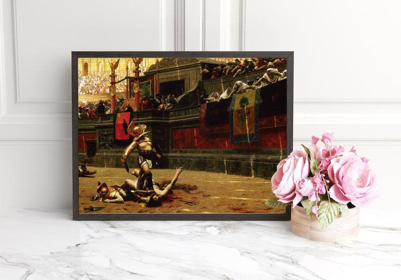 Pollice Verso Turned Thumb, Poster Print Painting, Wall Art Décor - Etsy