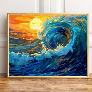 Surfing Wave, Poster Prints, Wall Décor - Etsy