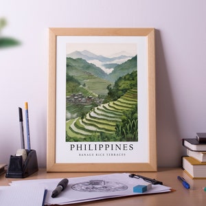 Banaue Rice Terraces in Philippines, Poster Print, Wall Art, Home Décor ...