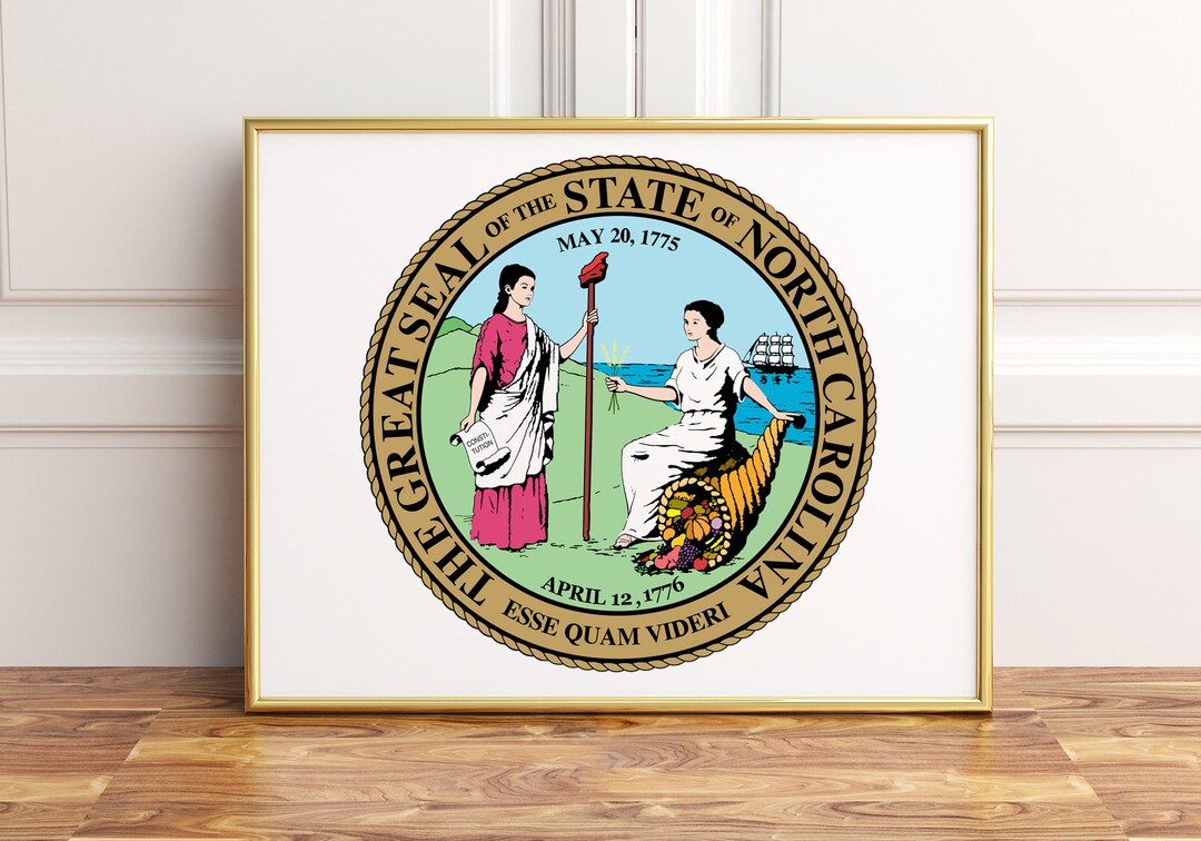 North Carolina State Seal, Poster Print, Wall Décor - Etsy