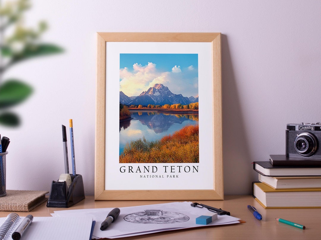 Grand Teton National Park, Travel Poster, Art Print, Wall Décor - Etsy