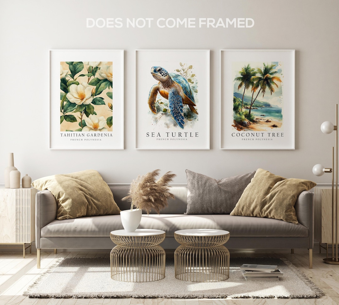 French Polynesia National Symbols, the Sea Turtle, Tahitian Gardenia ...