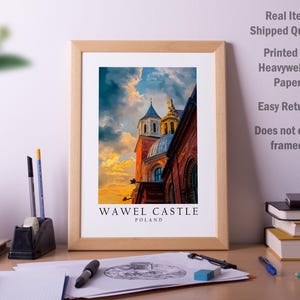 Wawel Royal Castle, Museum in Kraków, Poland, Travel Poster, Art Print ...
