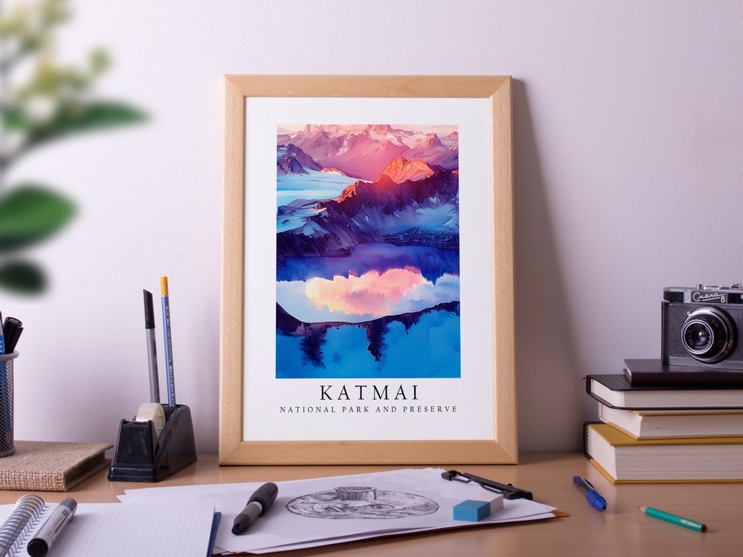 Katmai National Park and Preserve, Travel Poster, Art Print, Wall Décor ...