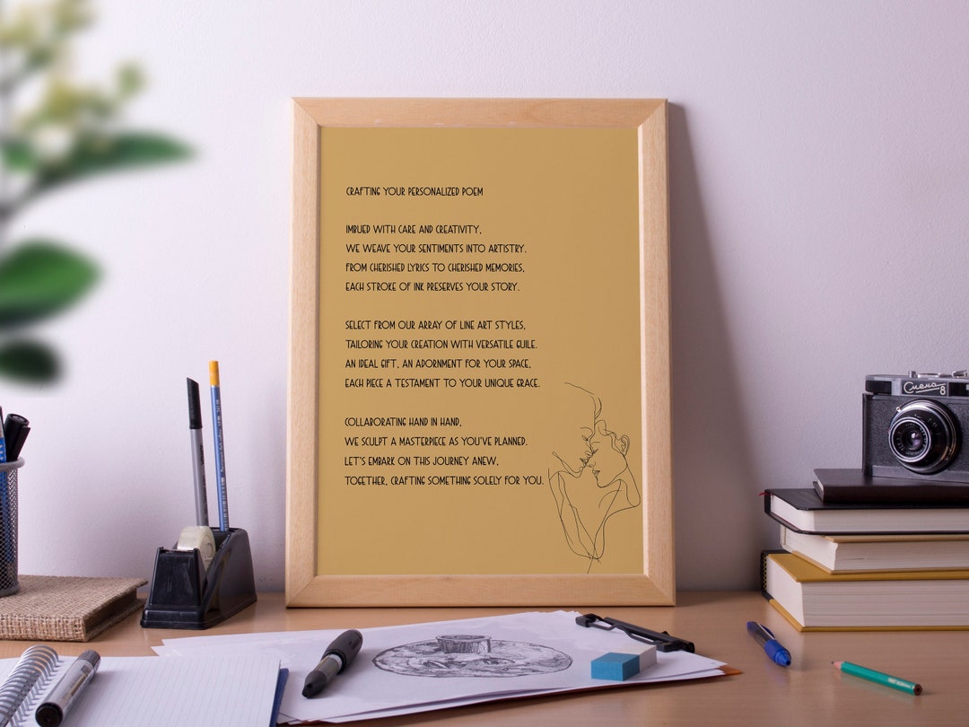 Couple, Custom Poem Wall Art, Personalized Text Art Gift, Quote Ideal ...