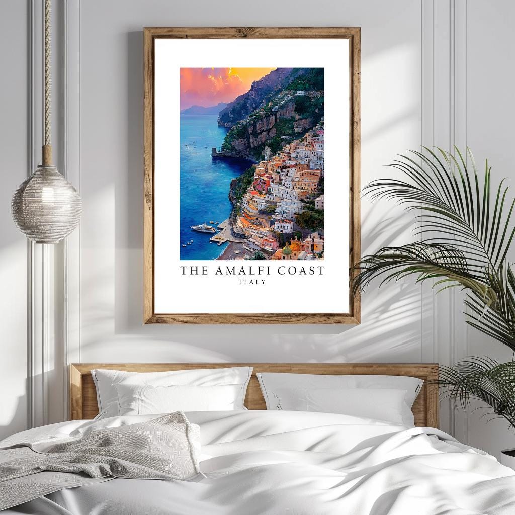 The Amalfi Coast, Italy, Travel Poster, Art Print, Wall Décor - Etsy