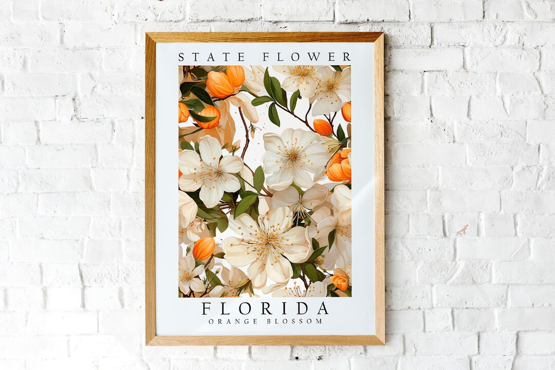 Orange Blossom, Florida State Flower, Poster Print, Wall Décor - Etsy