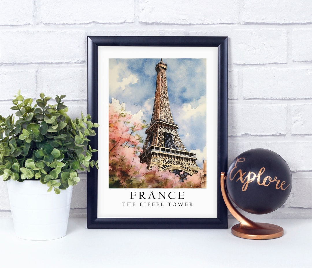 The Eiffel Tower in France, Poster Print, Wall Art, Home Décor - Etsy