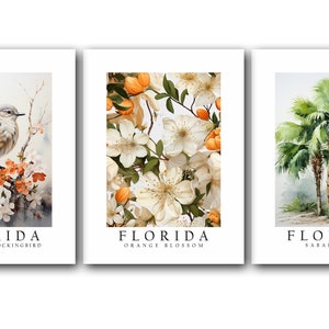 Florida State Bird Northern Mockingbird, State Tree Sabal Palm, State ...