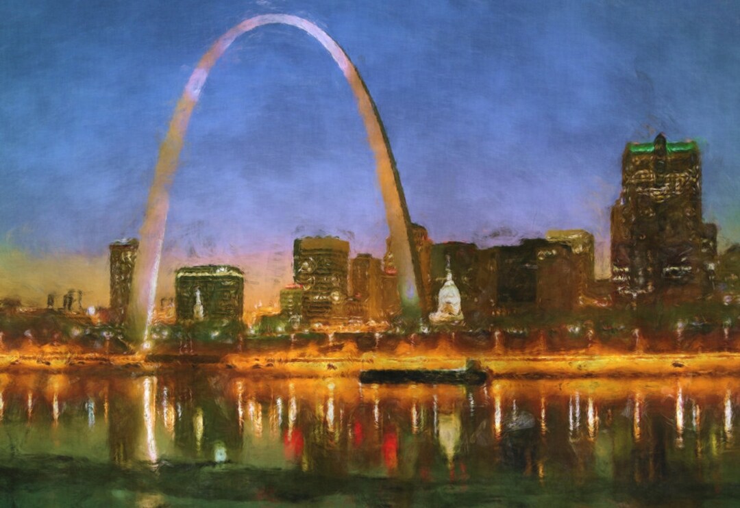 St. Louis Gateway Arch Painting Poster Print - Etsy