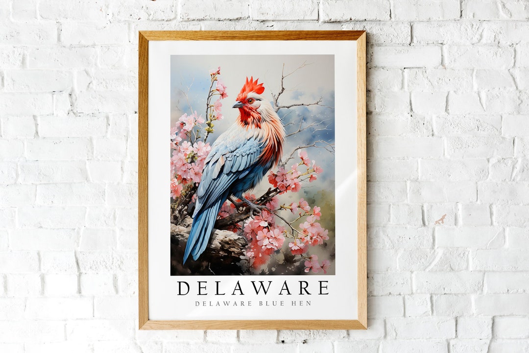 Delaware Blue Hen, the State Bird of Delaware, Poster Print, Wall Décor ...