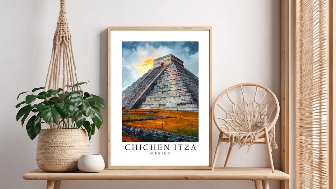 Chichén Itzá, Archaeological Site, Mexico, Travel Poster, Art Print ...