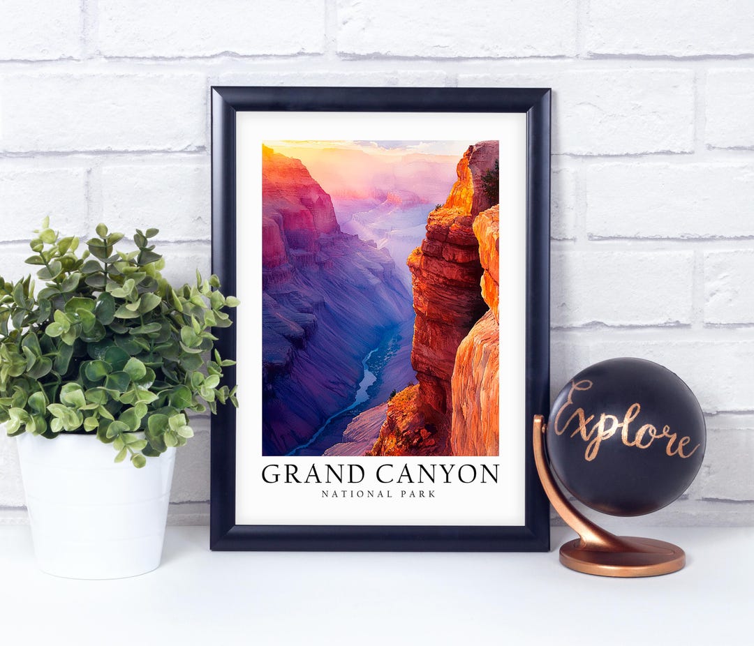 Grand Canyon National Park, Travel Poster, Art Print, Wall Décor - Etsy