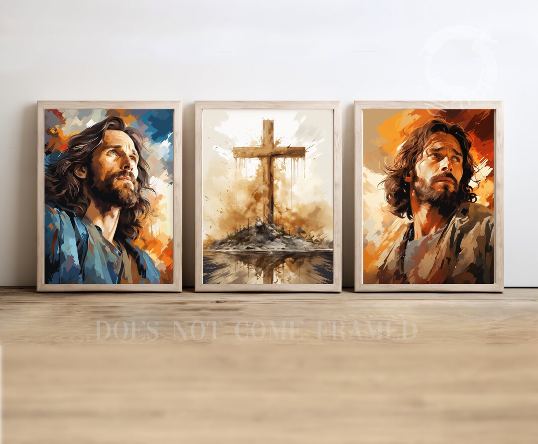 Jesus Christ, Set of 3 Poster Prints, Wall Art Home Décor - Etsy