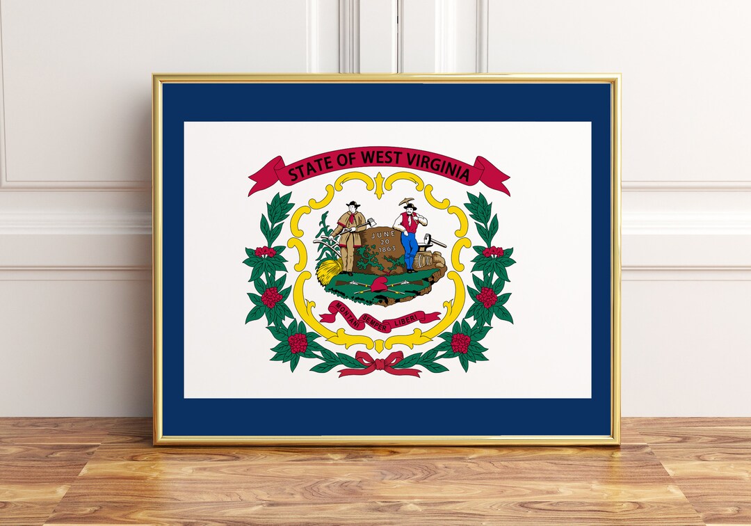 West Virginia State Flag, Poster Print, Wall Décor - Etsy