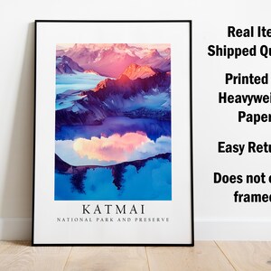 Katmai National Park and Preserve, Travel Poster, Art Print, Wall Décor ...