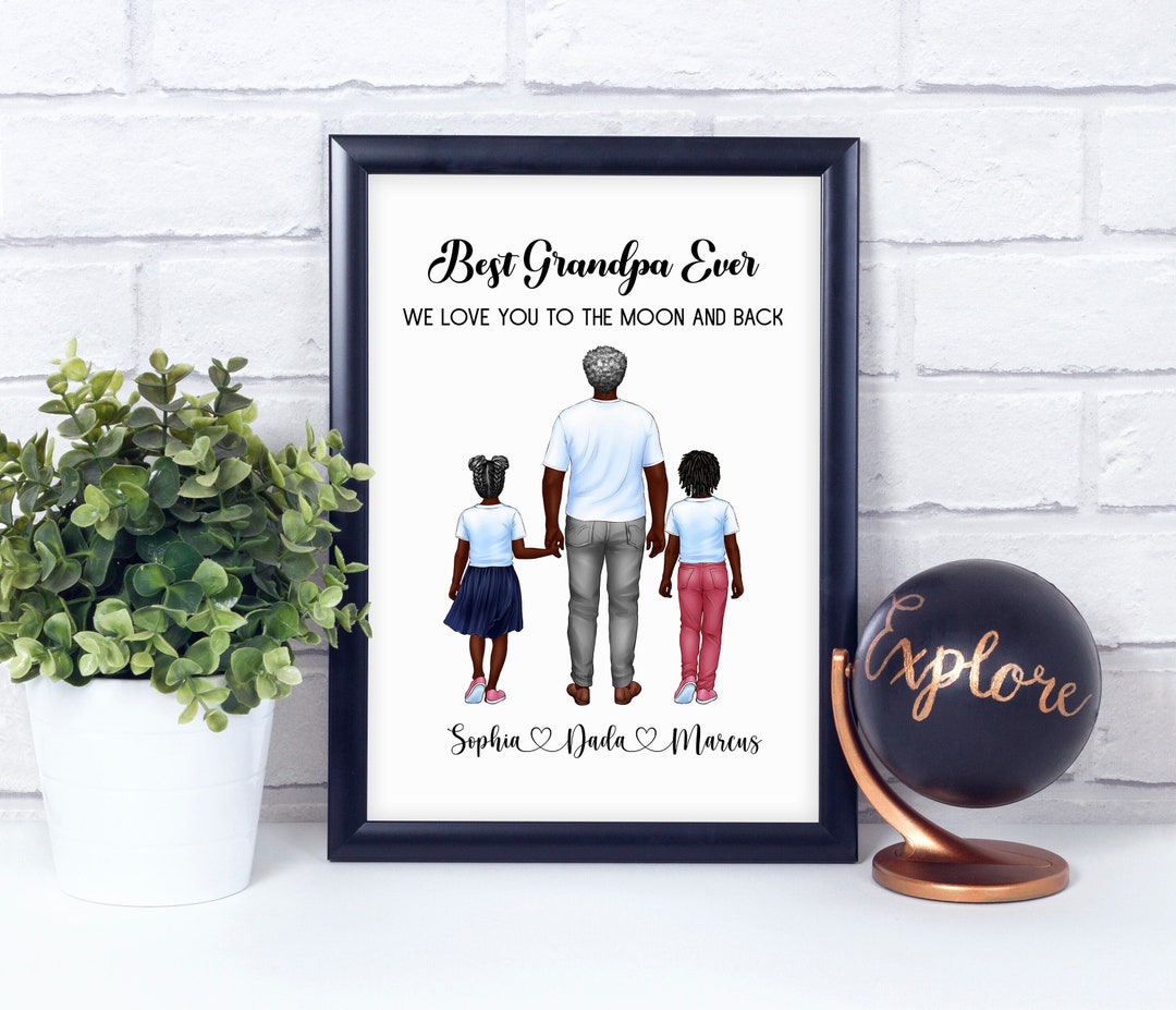 Best Grandpa Ever, Personalized Print Art for Grandpa, Custom Grand ...