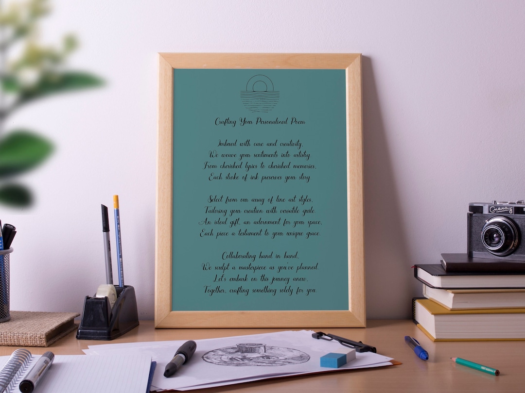 Customized Poem Wall Art, Personalized Text Art Gift, Quote Ideal Print ...