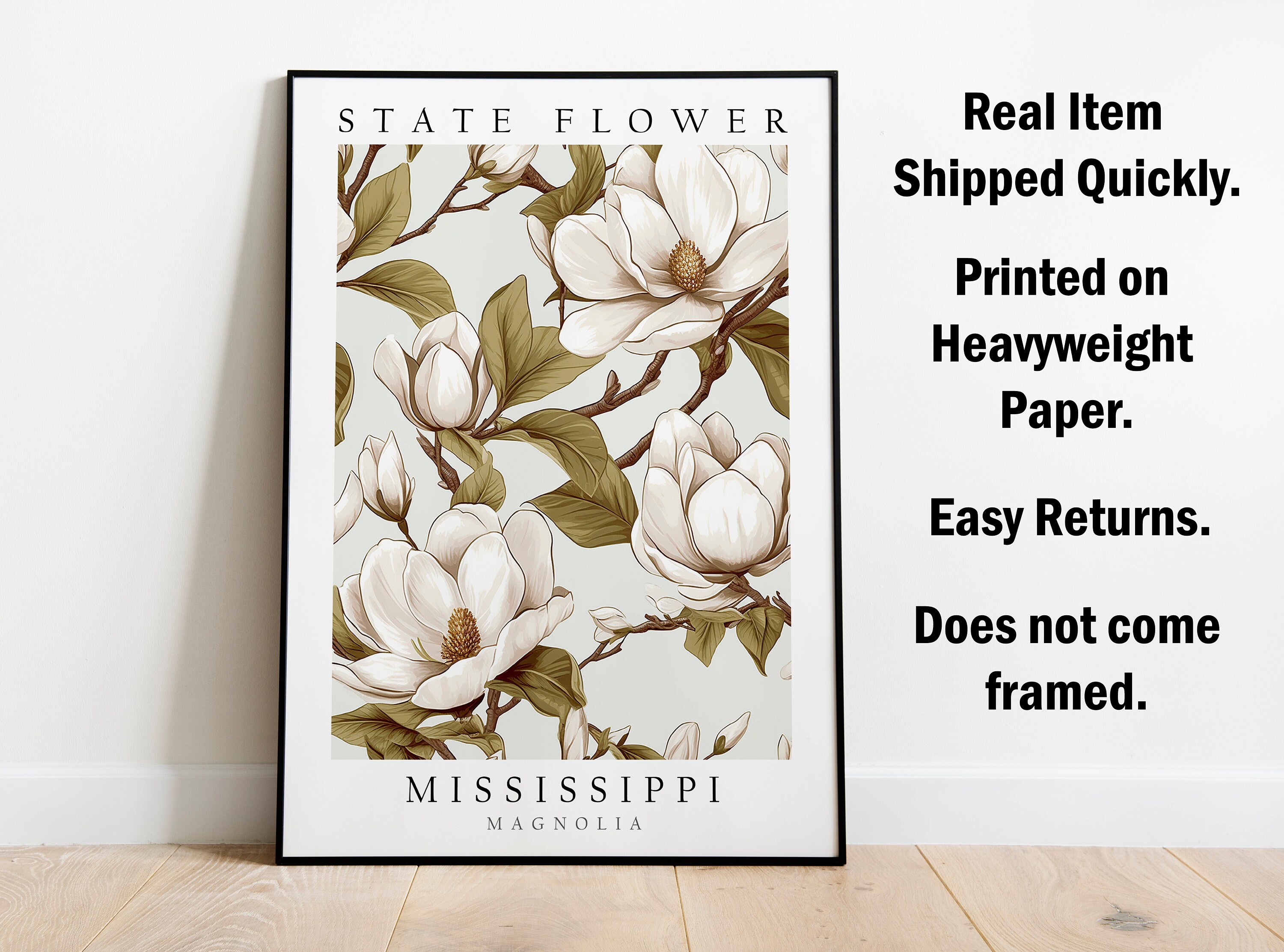 Magnolia, Mississippi State Flower, Poster Print, Wall Décor - Etsy