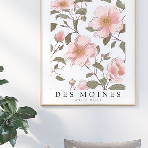 Wild Rose, the Wild Flower of Des Moines, Poster Print, Wall Décor - Etsy
