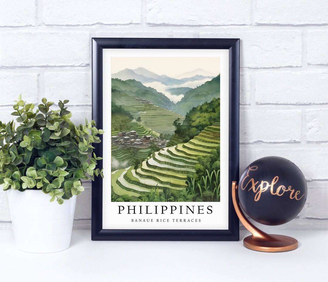 Banaue Rice Terraces in Philippines, Poster Print, Wall Art, Home Décor ...