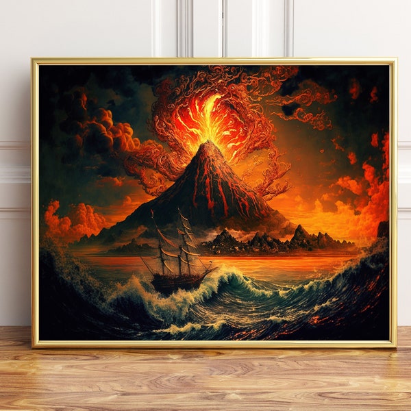 Volcanic Eruption - Etsy